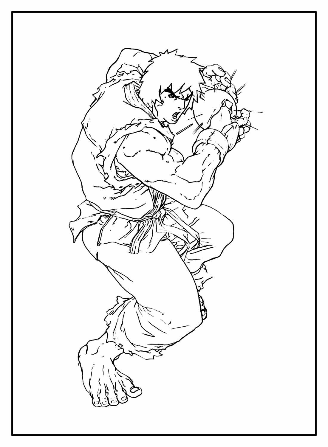 Desenhos do Ken do Street Fighter para Colorir e Imprimir - Aprender a ...