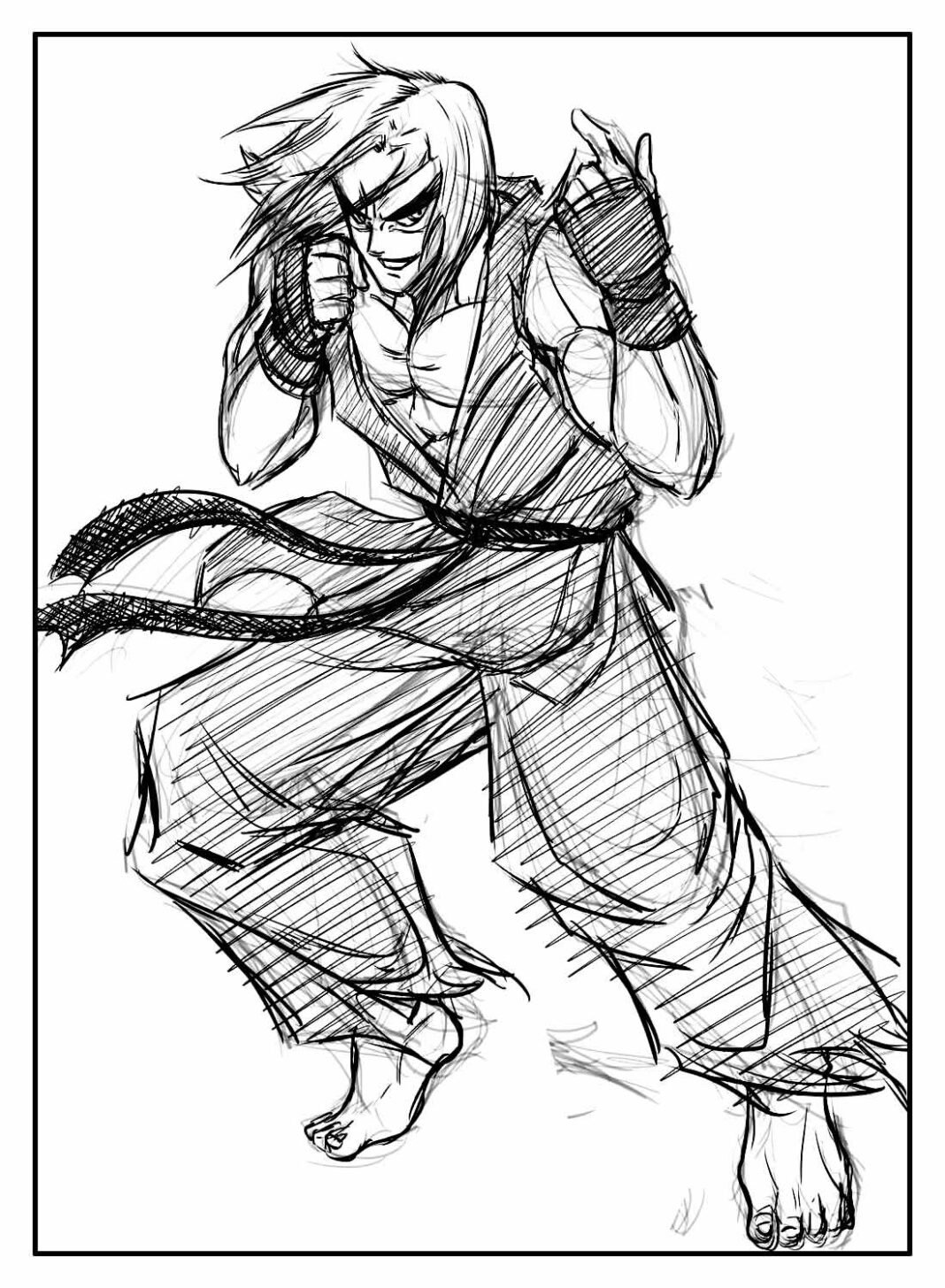 Desenhos do Ken do Street Fighter para Colorir e Imprimir - Aprender a ...