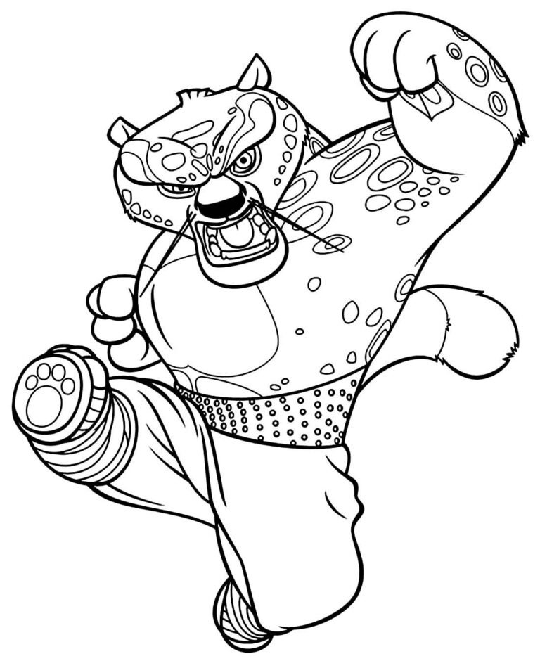 Desenhos do Kung Fu Panda para Colorir e Imprimir
