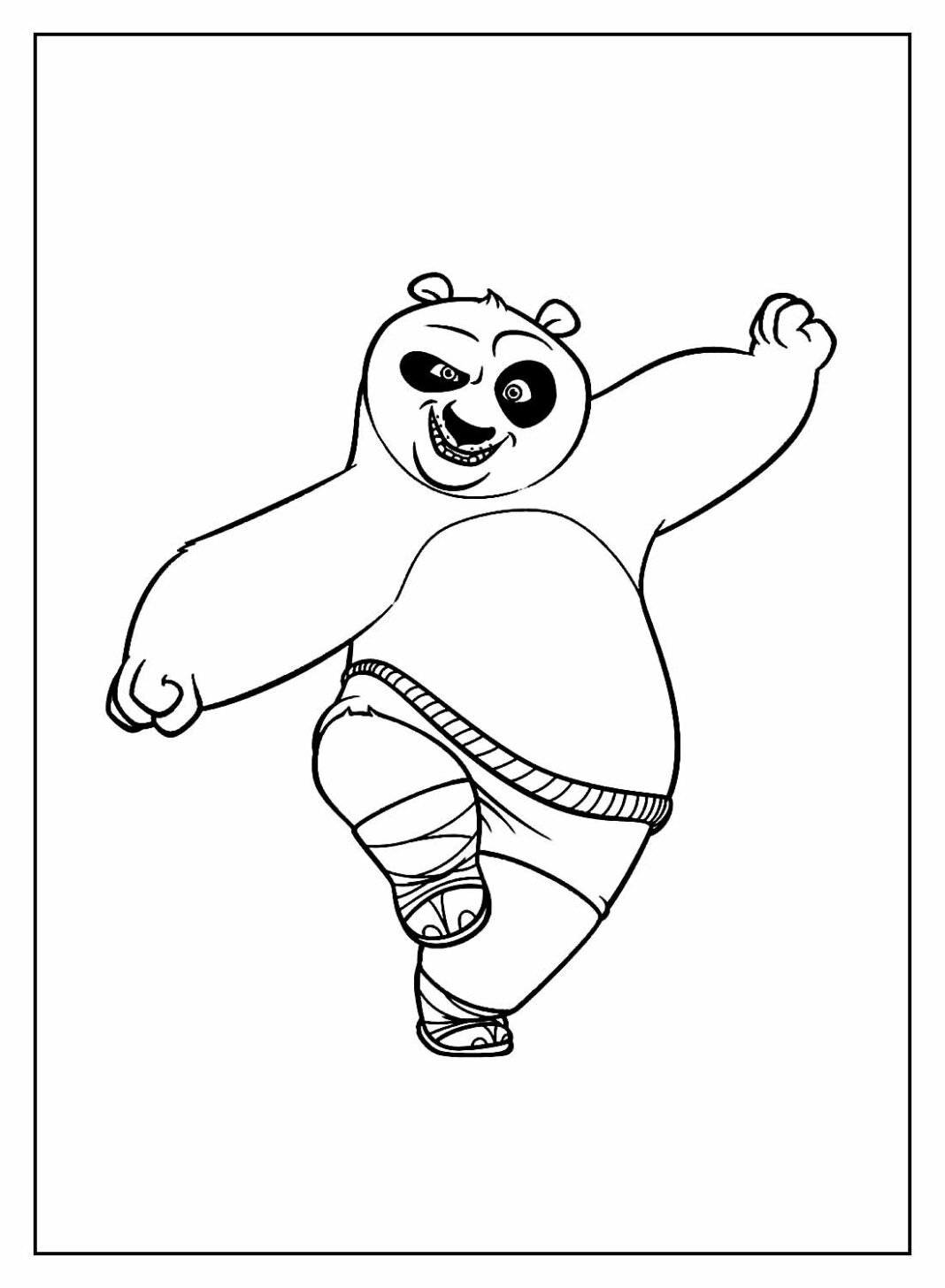 Desenhos do Kung Fu Panda para Colorir e Imprimir