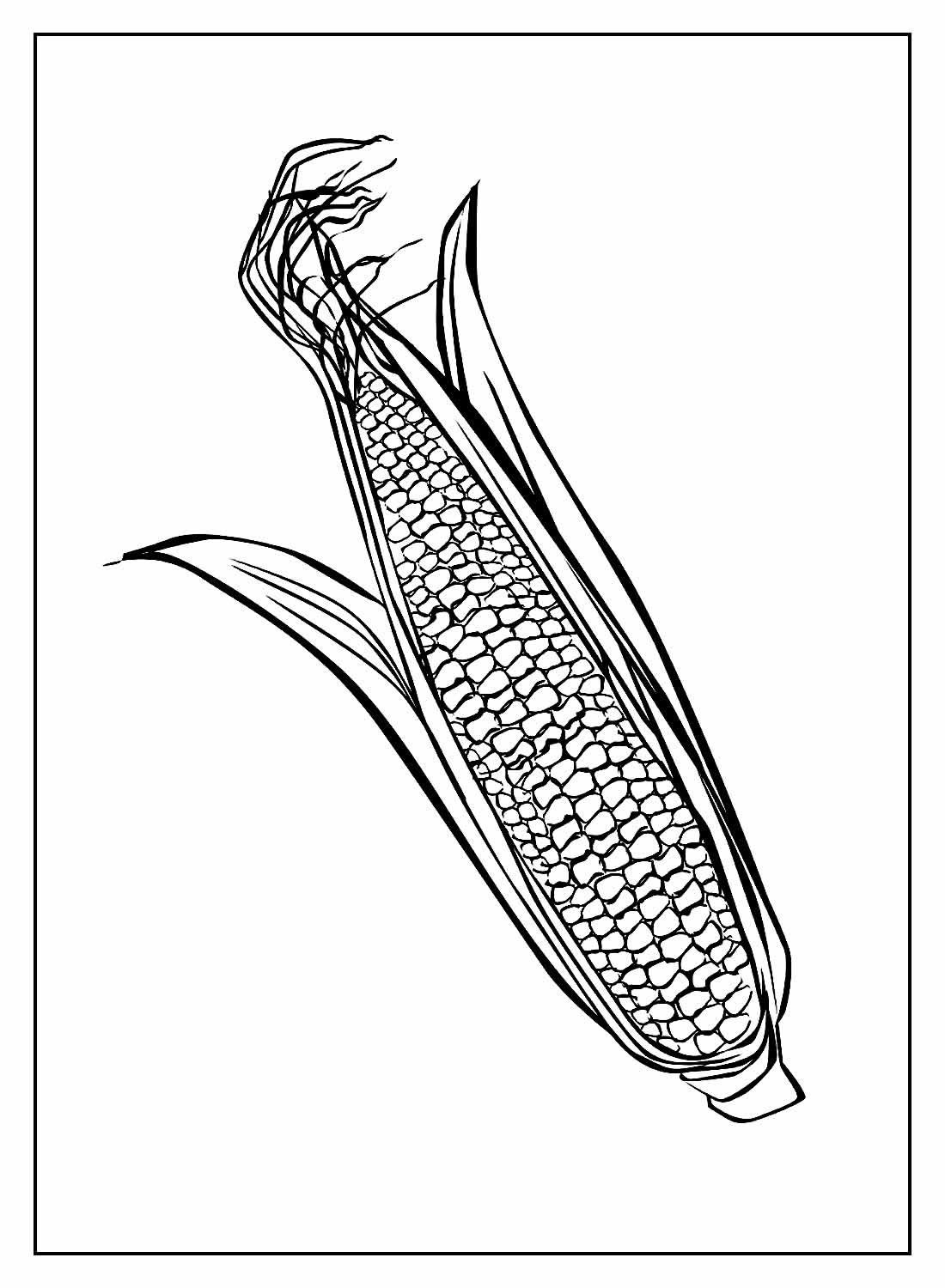 Desenhos de Milho para Colorir e Imprimir - Aprender a Desenhar