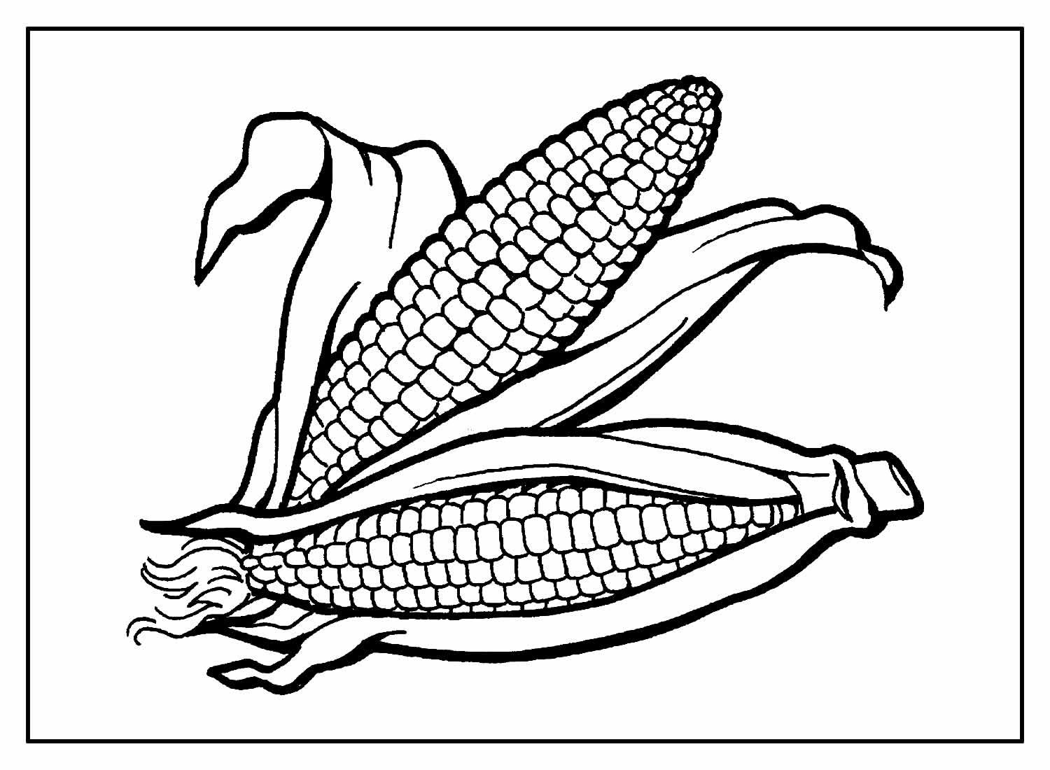 Desenhos de Milho para Colorir e Imprimir - Aprender a Desenhar
