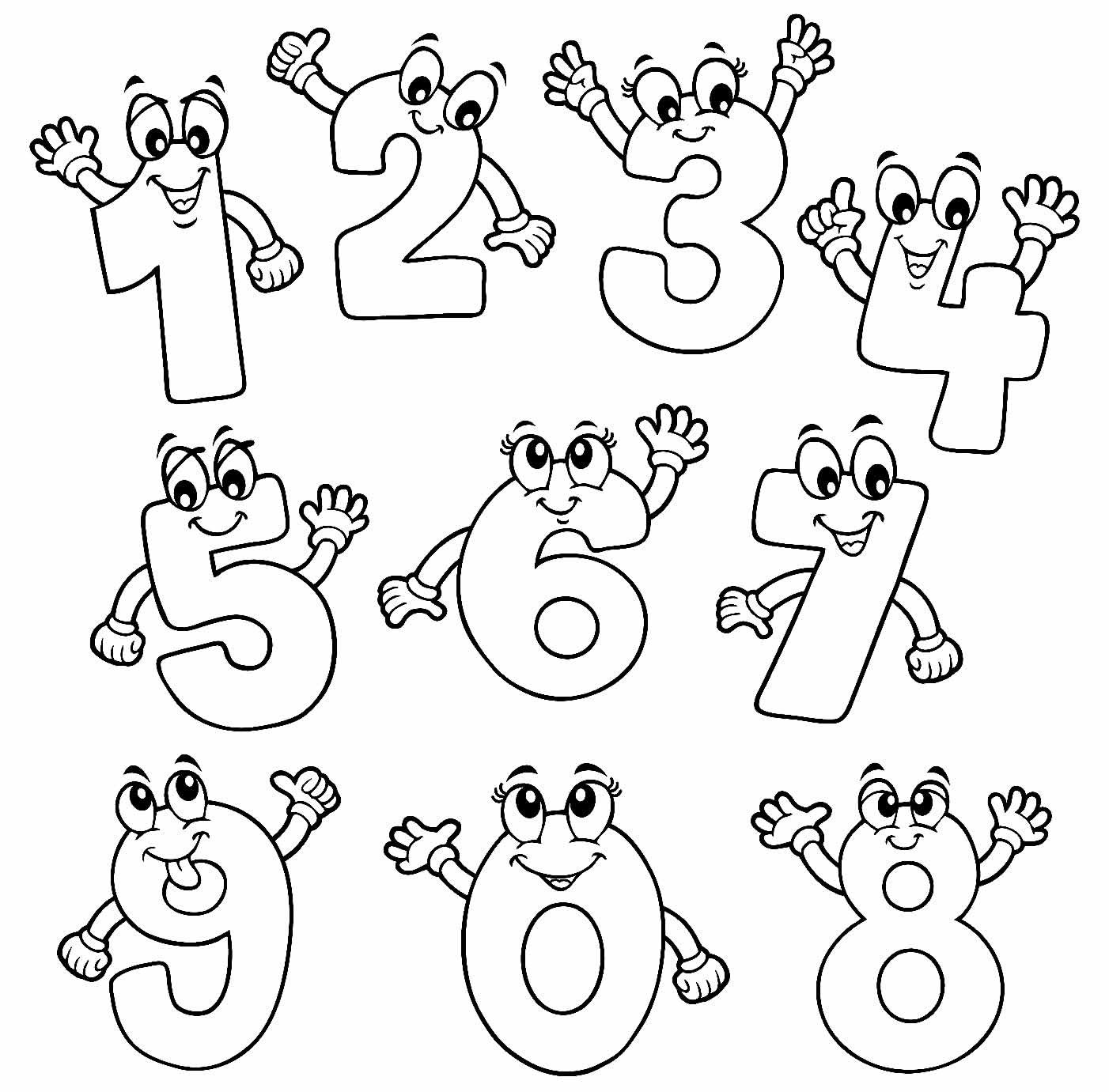 Desenhos de Números para Colorir e Imprimir - Aprender a Desenhar