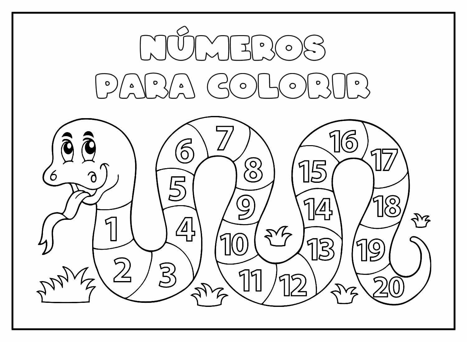 Desenhos de Números para Colorir e Imprimir - Aprender a Desenhar