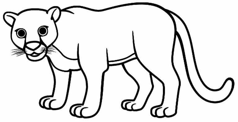Desenhos de Pantera para Colorir e Imprimir - Aprender a Desenhar