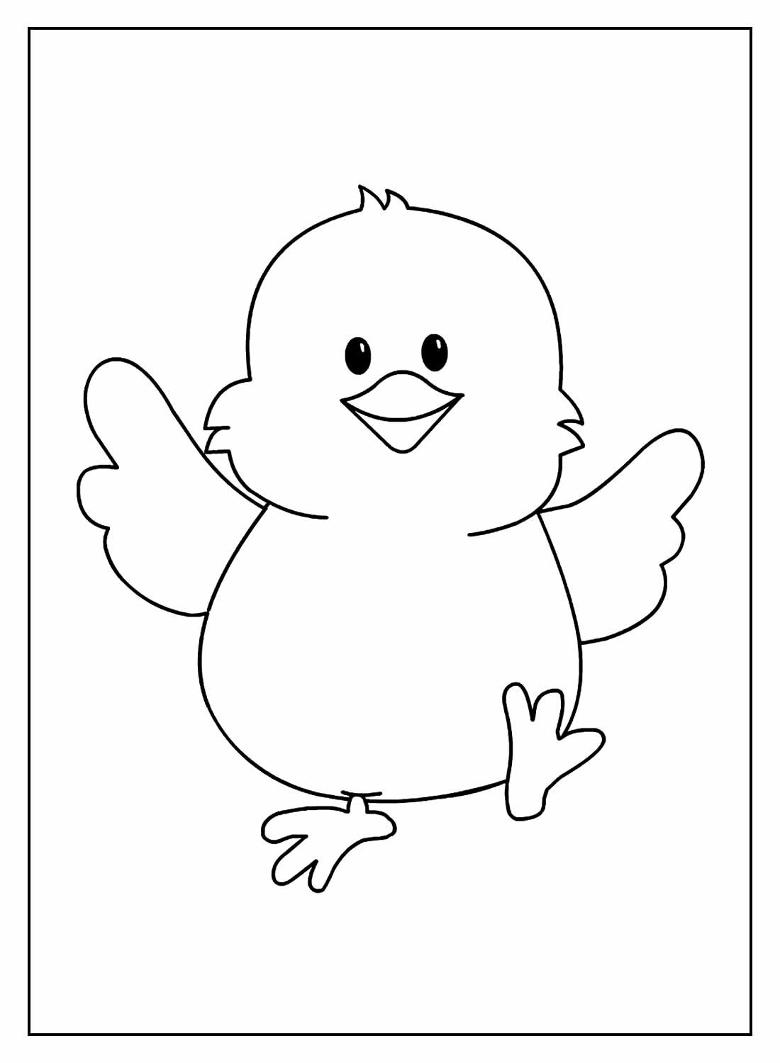 Desenhos de Pintinhos para Colorir e Imprimir - Aprender a Desenhar