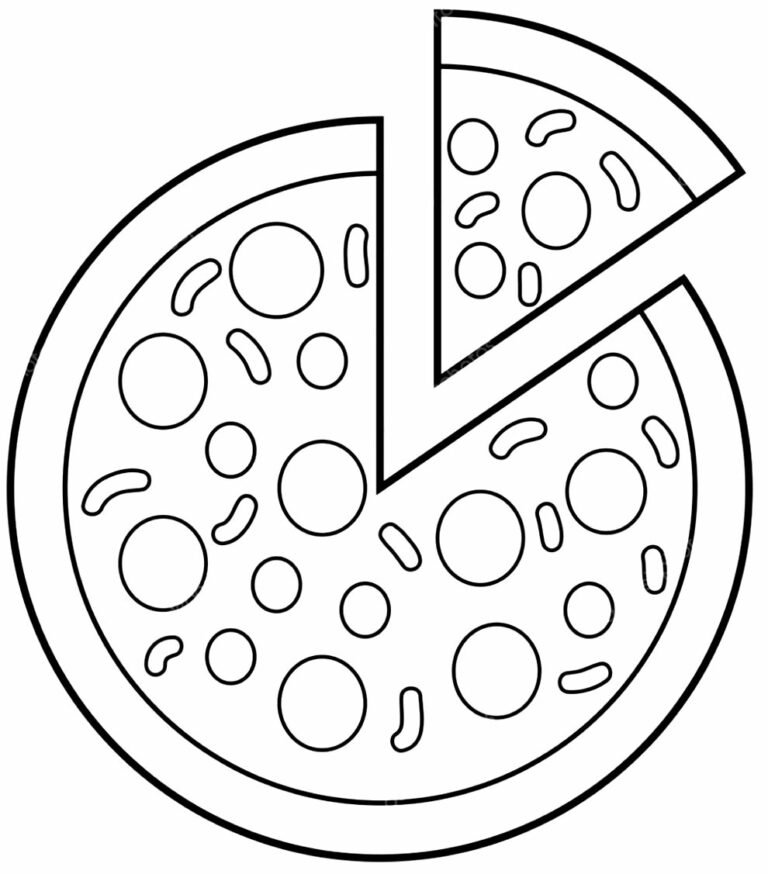 Desenhos de Pizza para Colorir e Imprimir - Aprender a Desenhar