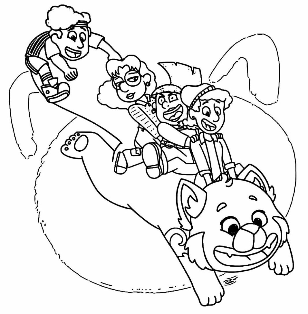 Desenhos de Red (Turning Red) para Colorir e Imprimir - Aprender a Desenhar