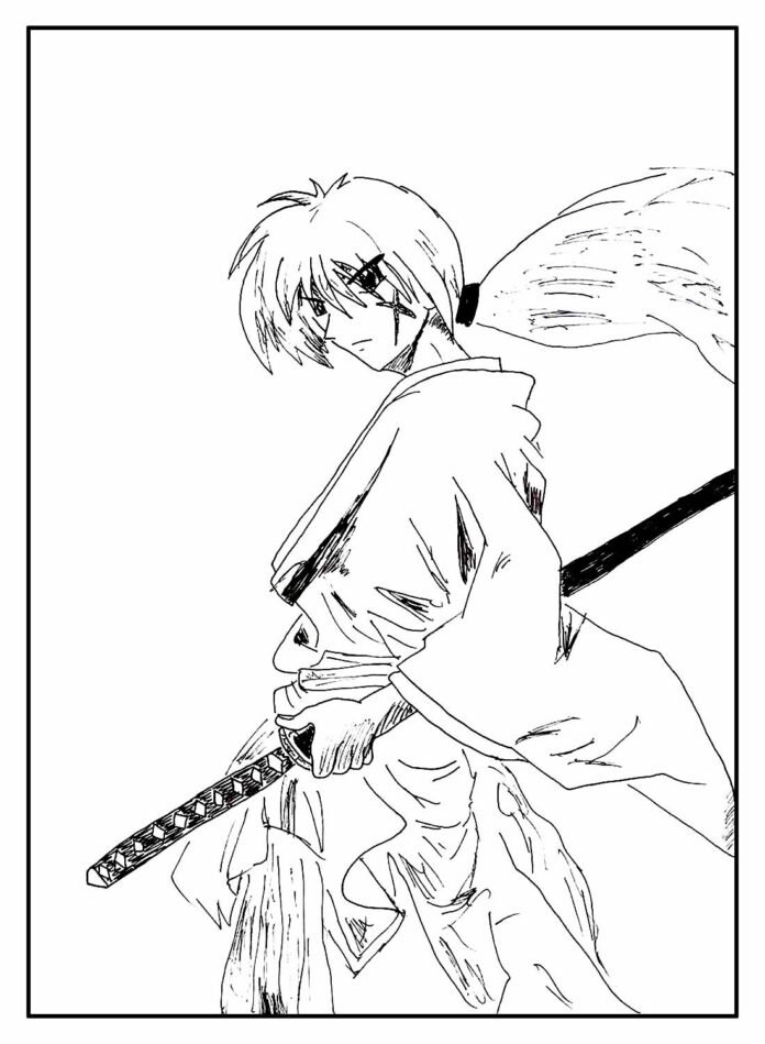 Desenhos de Samurai X para Colorir e Imprimir - Aprender a Desenhar