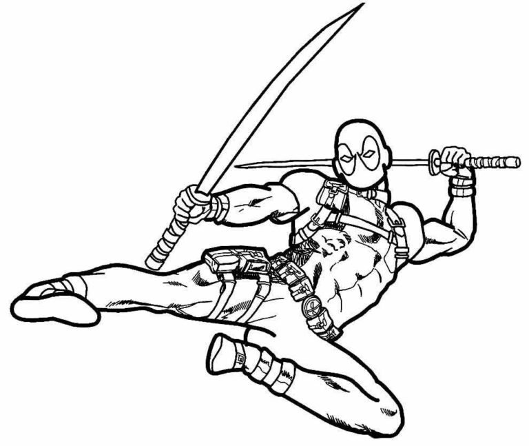 Desenhos do Deadpool para Colorir e Imprimir - Aprender a Desenhar