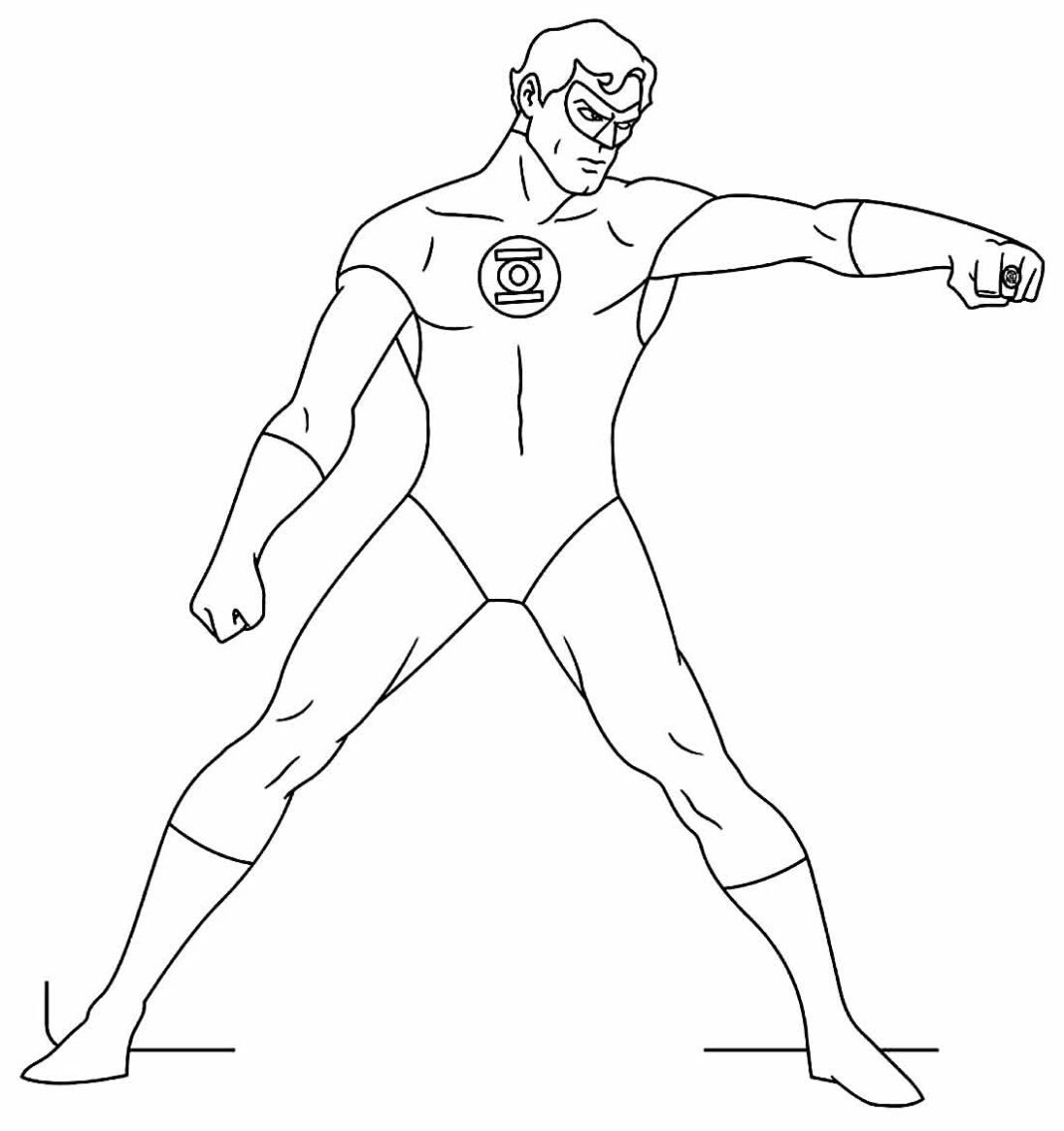 Desenhos do Lanterna Verde para Colorir e Imprimir - Aprender a Desenhar