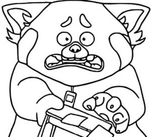 Desenhos de Red (Turning Red) para Colorir e Imprimir - Aprender a Desenhar