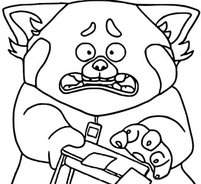 Desenhos de Red (Turning Red) para Colorir e Imprimir - Aprender a Desenhar