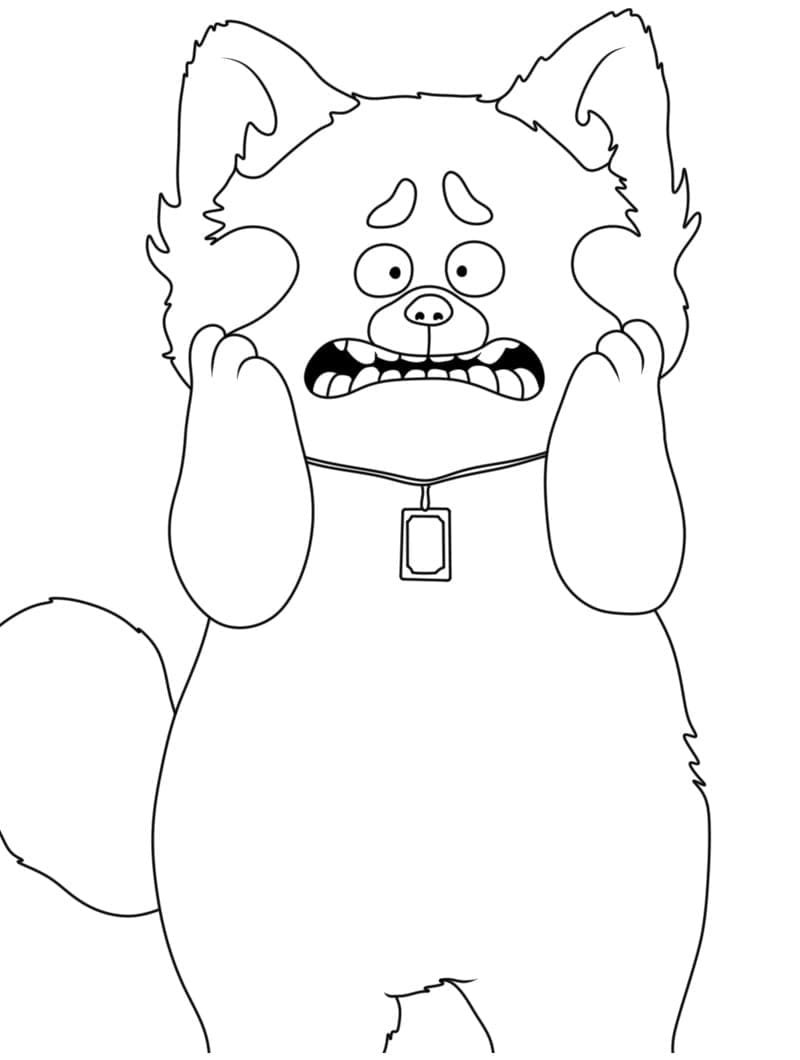 Desenhos de Red (Turning Red) para Colorir e Imprimir - Aprender a Desenhar