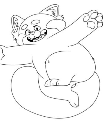 Desenhos de Red (Turning Red) para Colorir e Imprimir - Aprender a Desenhar