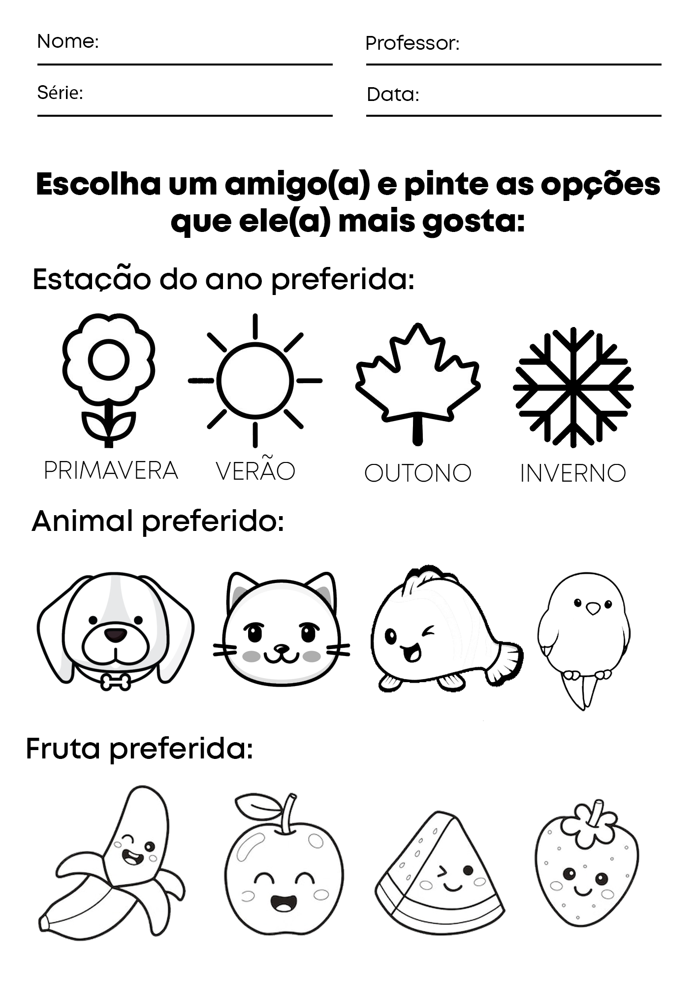 A Arte de Educar: Atividades sobre amizade para imprimir
