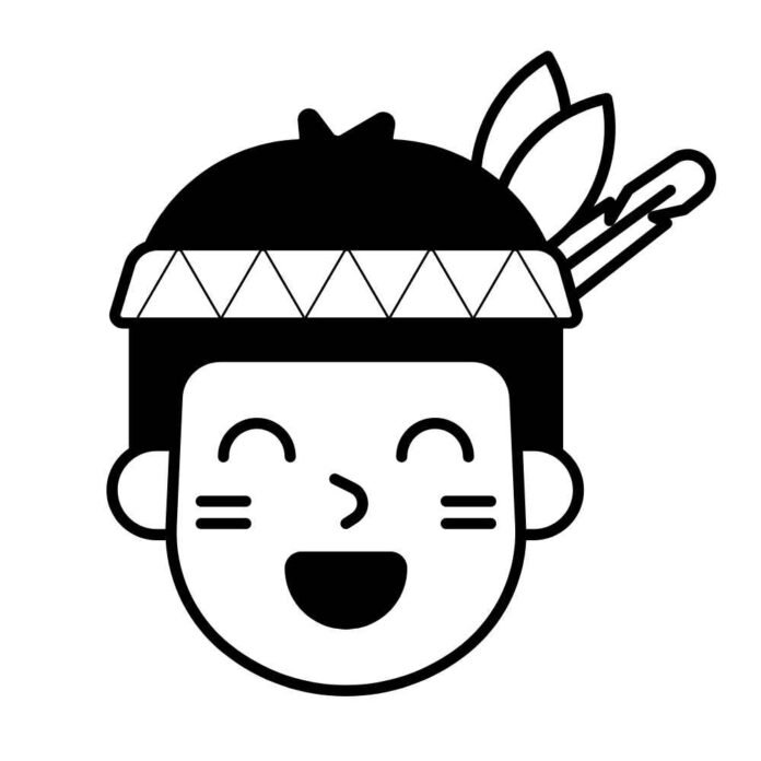 Desenhos de Índio para Colorir e Imprimir (Dia dos Povos Indígenas)
