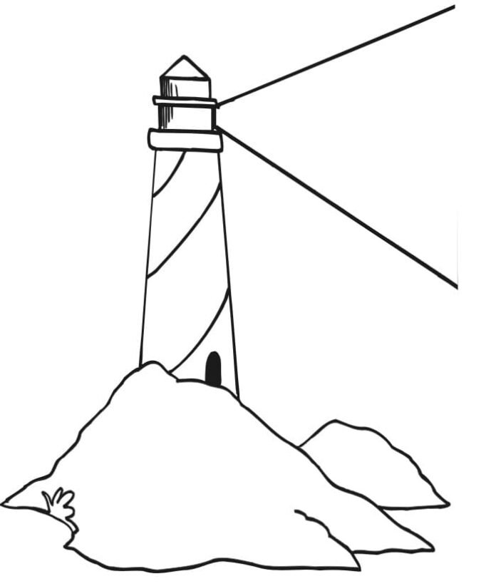 Desenhos de Farol para Colorir e Imprimir