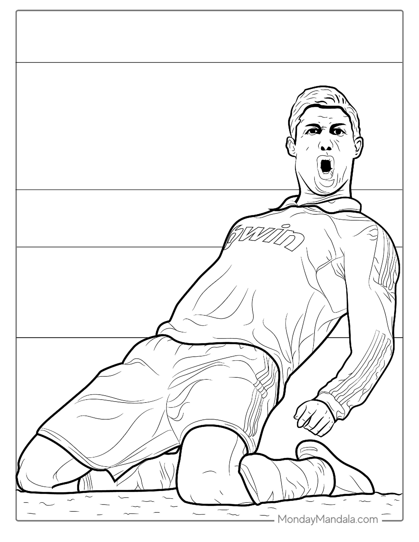 Desenhos de Cristiano Ronaldo para Colorir e Imprimir - Aprender a Desenhar