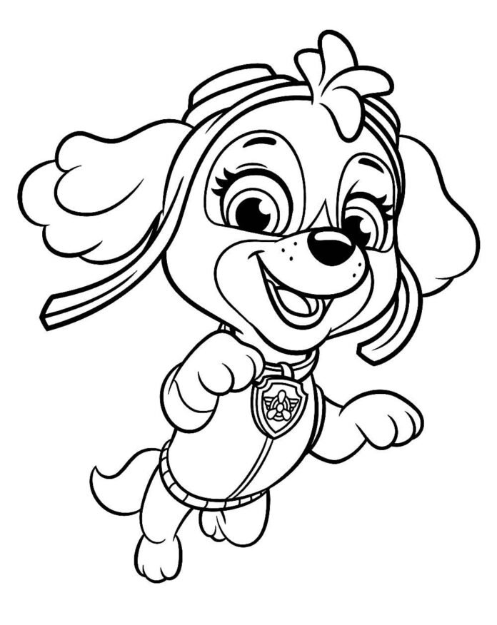 Desenhos da Skye para Colorir e Imprimir - Aprender a Desenhar