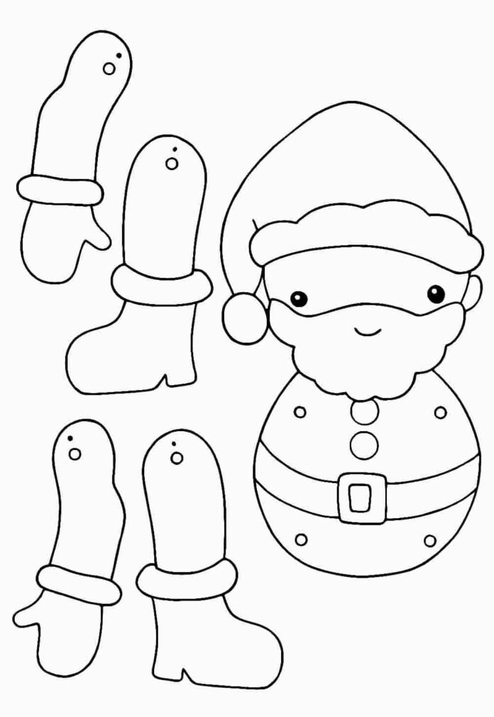 Moldes de Papai Noel para imprimir